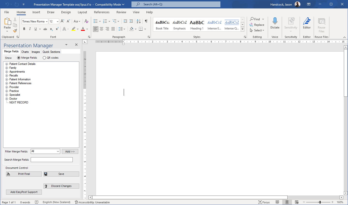 Presentation Manager 2: creating and editing templates – EXACT Help Centre