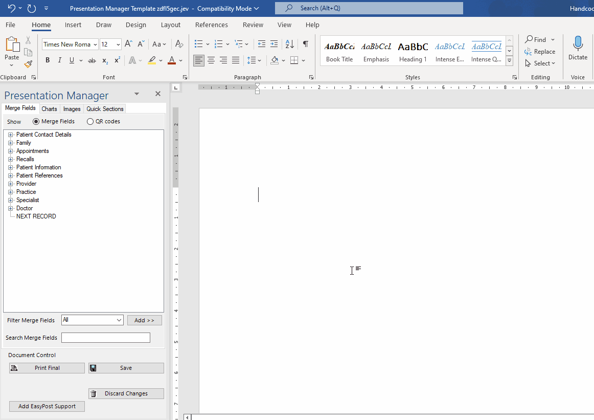 Presentation Manager 2: creating and editing templates – EXACT Help Centre