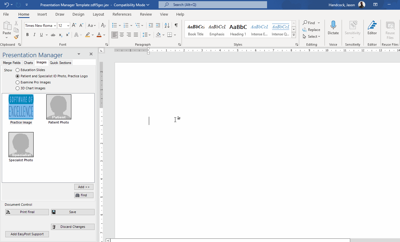 Presentation Manager 2: creating and editing templates – EXACT Help Centre