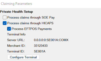 HICAPS Trinity terminal configuration – EXACT Help Centre