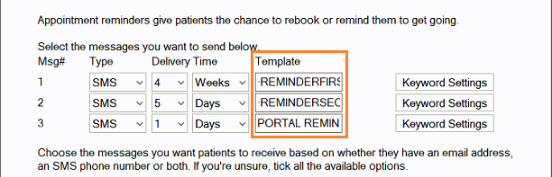 Configuring automatic appointment reminders – EXACT Help Centre
