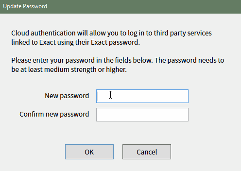 Configuring your EXACT Password – EXACT Help Centre