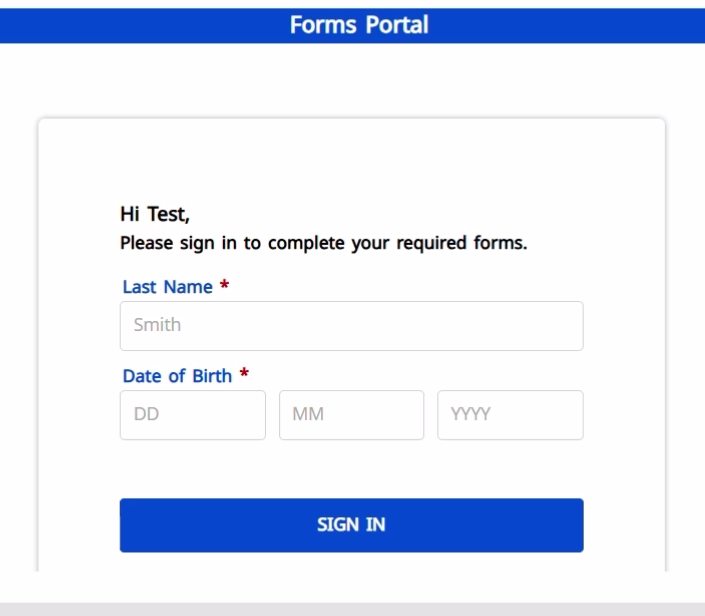 Patient Portal - What the patient sees – EXACT Help Centre