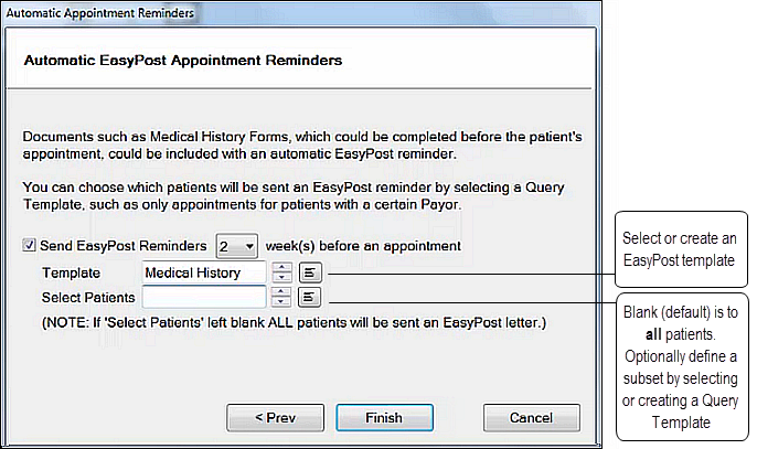 Configuring automatic appointment reminders – EXACT Help Centre