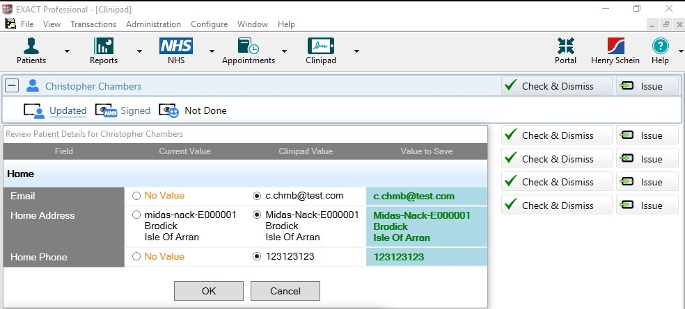 GP17PR part 1 and CHI - arriving the patient (Clinipad) – EXACT Help Centre
