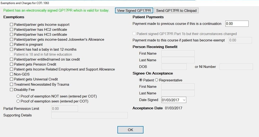 GP17PR part 1 and CHI - arriving the patient (Clinipad) – EXACT Help Centre