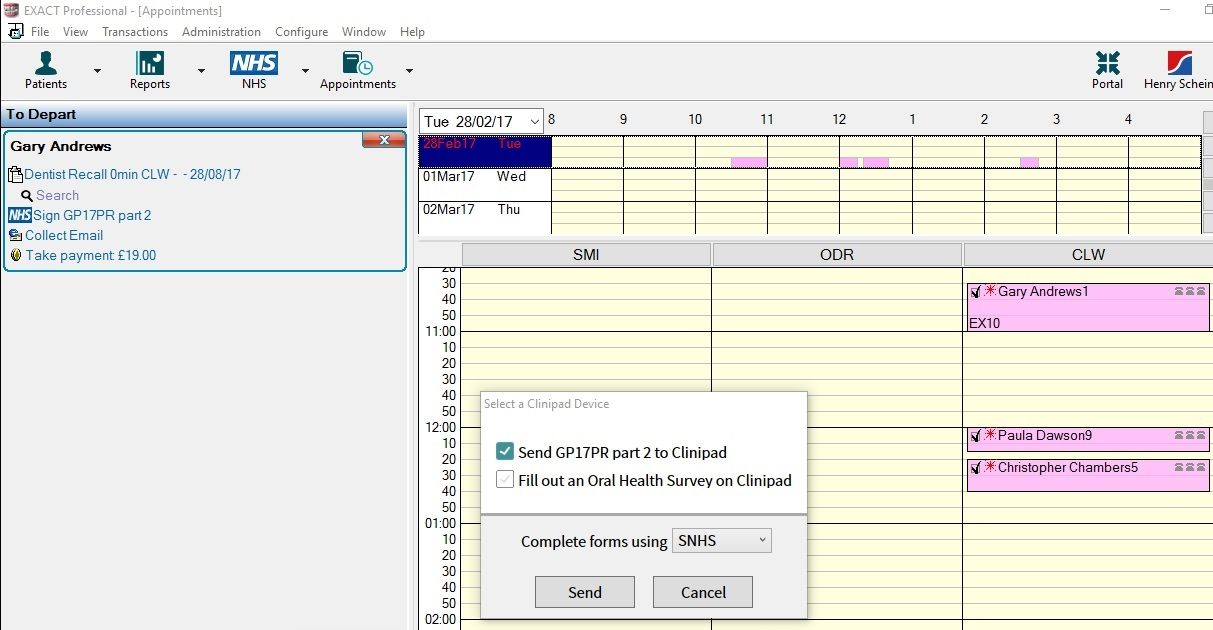 GP17PR Part 2 - Completing the Appointment (Clinipad) – EXACT Help Centre