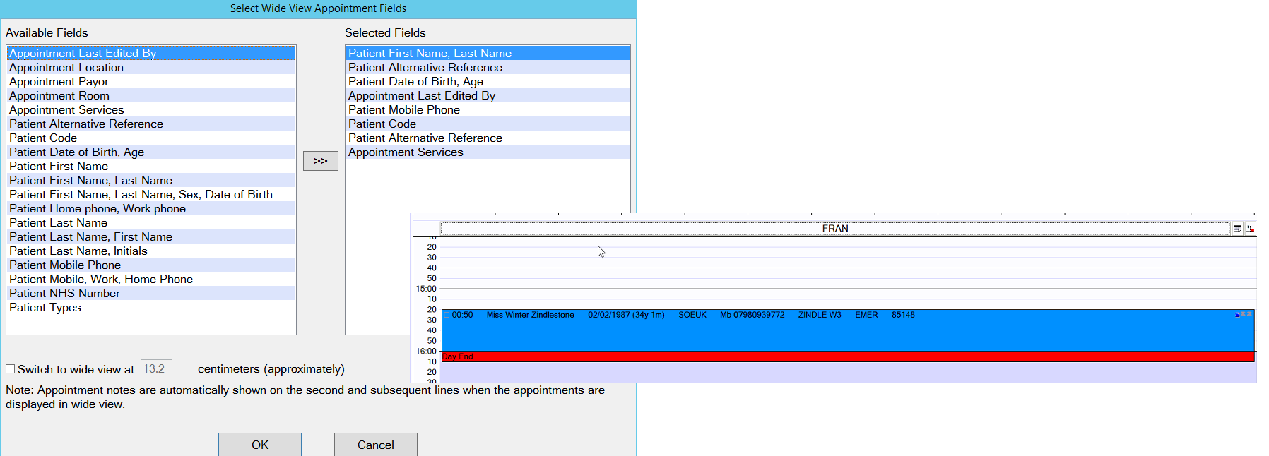 Configuring Appointment Book Column Colours & Appearance – EXACT Help Centre