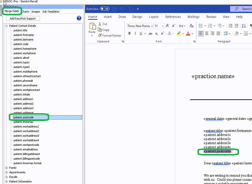 Creating Importing Editing Letter Templates EXACT Help Centre
